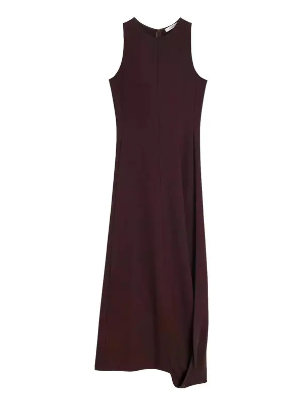 LEMAIRE Twisted-hem Midi Dress - Red