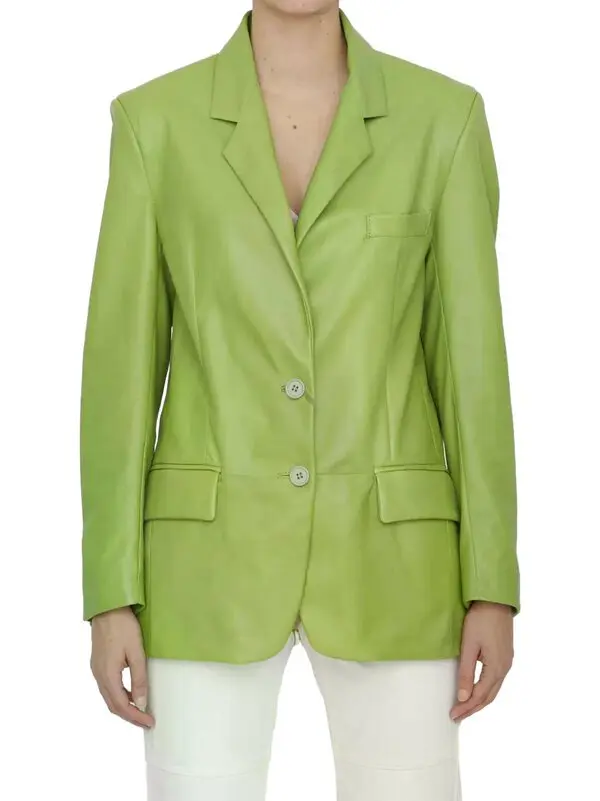 SALVATORE SANTORO Leather Blazer - Green