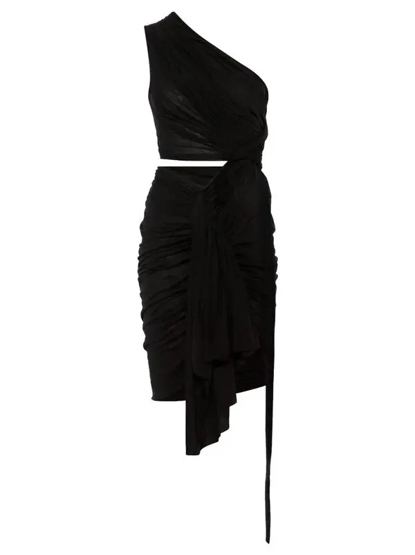 Rick Owens Draped Mini Dress - Black