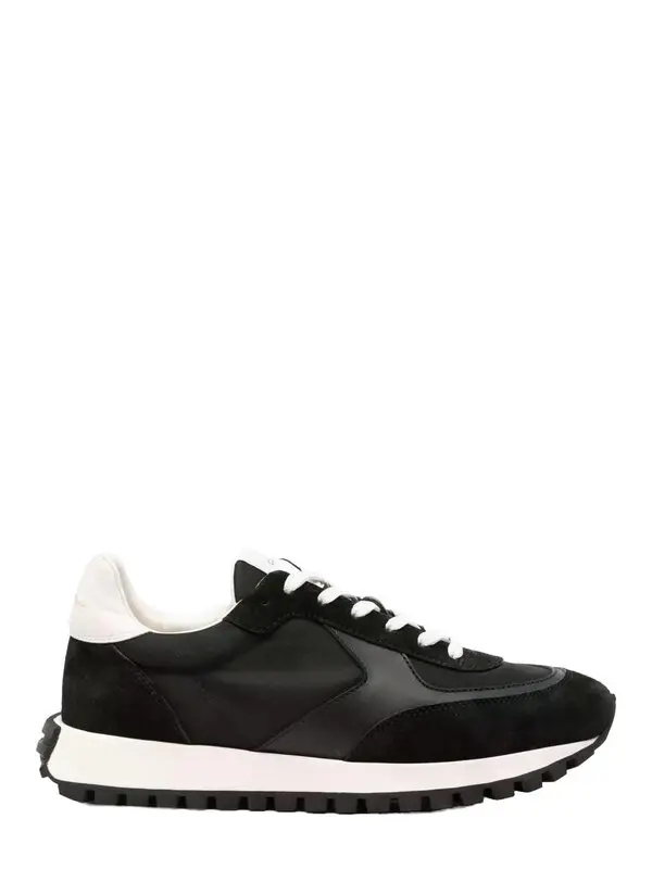 GIANVITO ROSSI Suede And Shell Trimmed Sneakers - Black