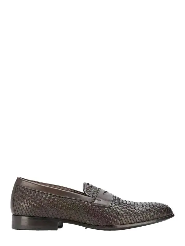 SCAROSSO Andrea Woven Loafers - Brown