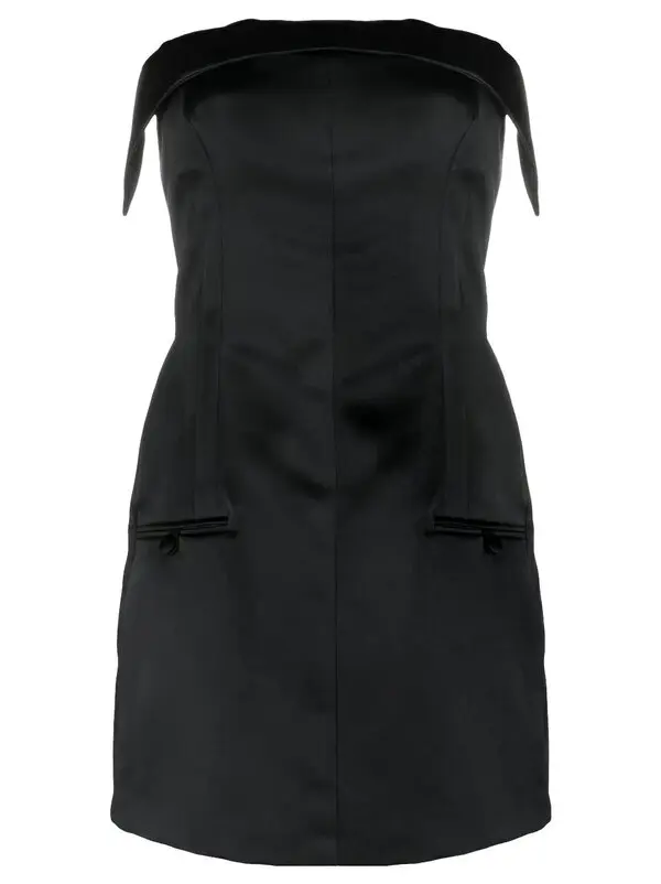 Philosophy Di Lorenzo Serafini Strapless Satin Mini Dress - Black