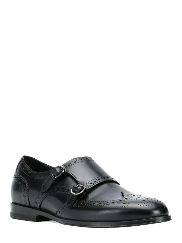 SCAROSSO Kate Monk Shoes - Black