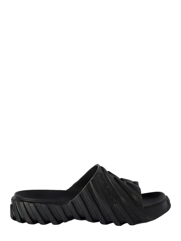 Off-White Exploration Embossed Slides - Black