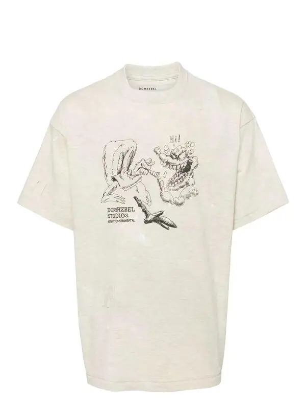 DOMREBEL Giggles T-shirt - Neutrals