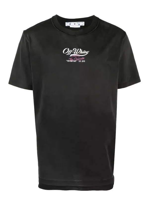 Off-White Logo-print Cotton T-shirt - Grey