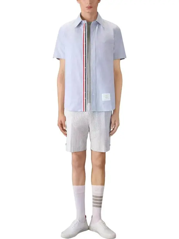 Thom Browne 4-bar Stripe Cotton T-shirt - Grey