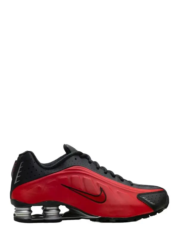 Nike Shox R4 University Black Lace-up Sneakers - Red