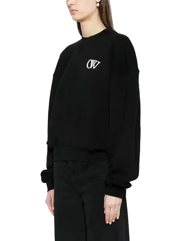 Off-White Logo-print Cotton Sweatshirt - Black