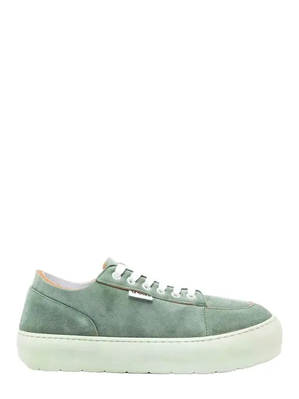 Sunnei Suede Panel Sneakers - Green
