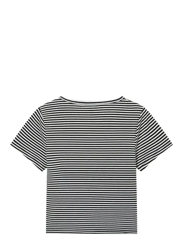 CHOCOOLATE Striped Logo T-shirt - Black