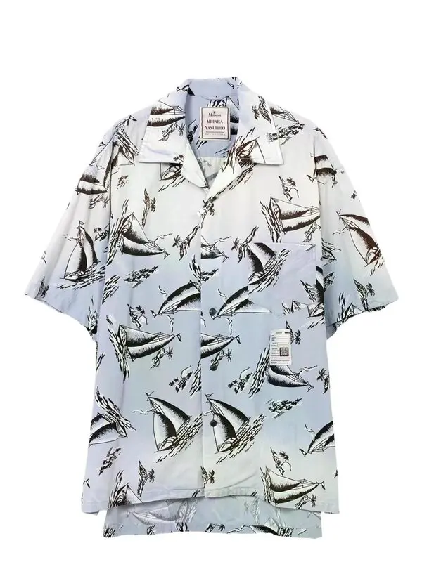 Mihara Yasuhiro Graphic-print Shirt - Blue