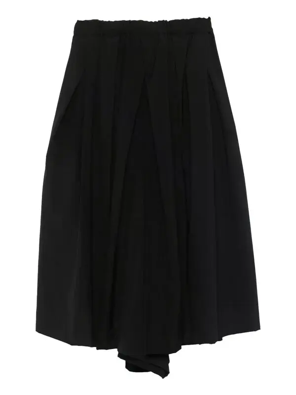Comme Des Garçons Cropped Trousers With Drop Crotch - Black
