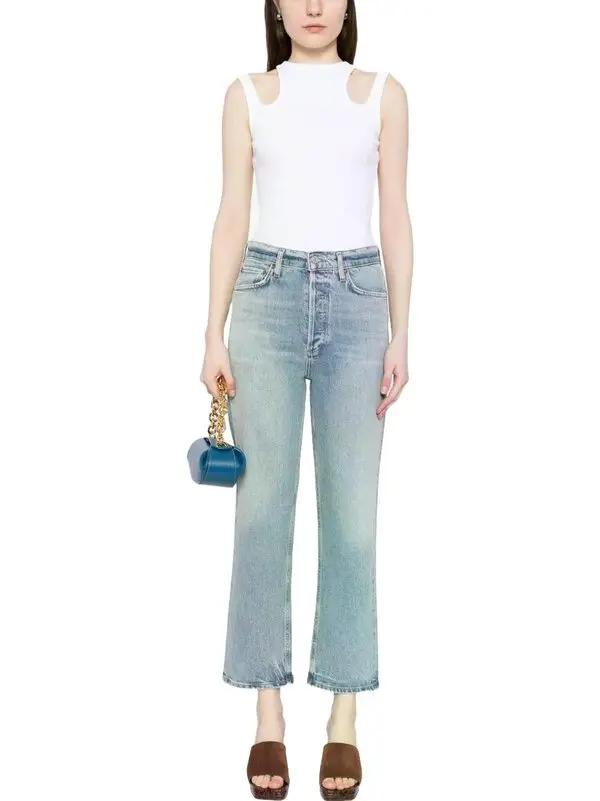 AGOLDE 90's Pinch Waist Crop Jeans - Blue