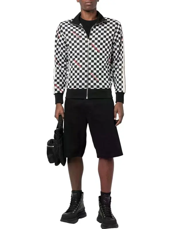 Palm Angels Damier-print Track Jacket - Black
