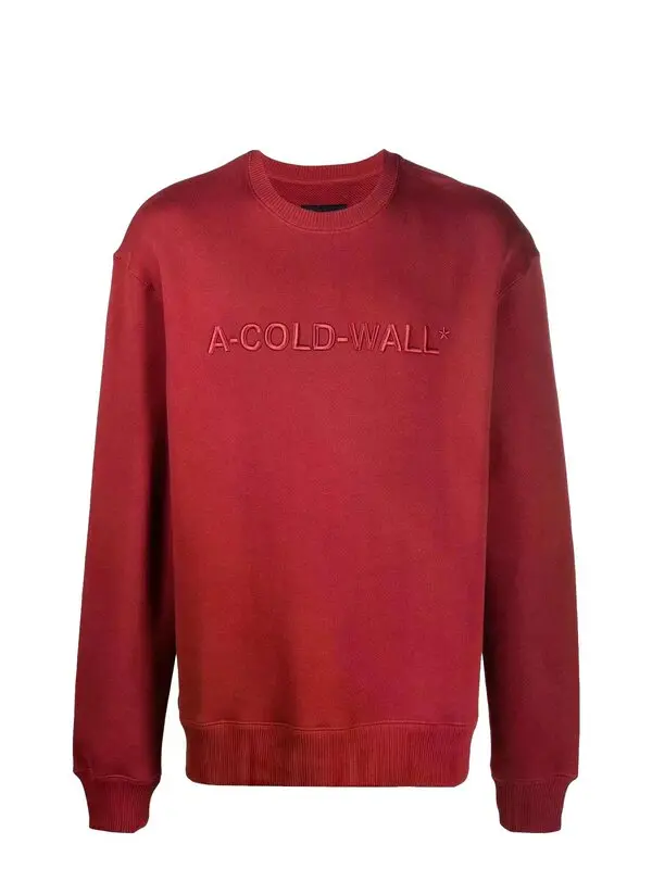 A-COLD-WALL* Logo-embroidered Cotton Sweatshirt - Red
