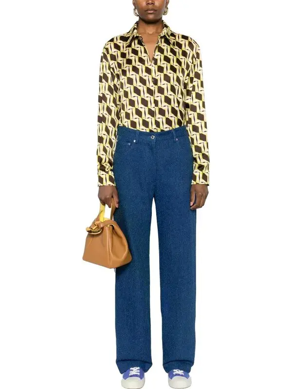 MSGM Geometric Print Shirt - Neutrals
