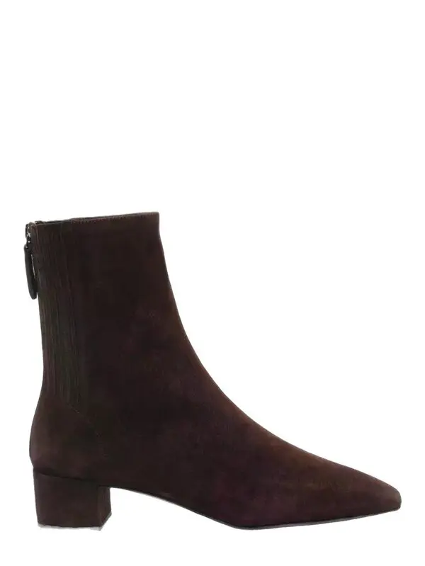 AQUAZZURA Saint Honore Suede Ankle Boots - Brown