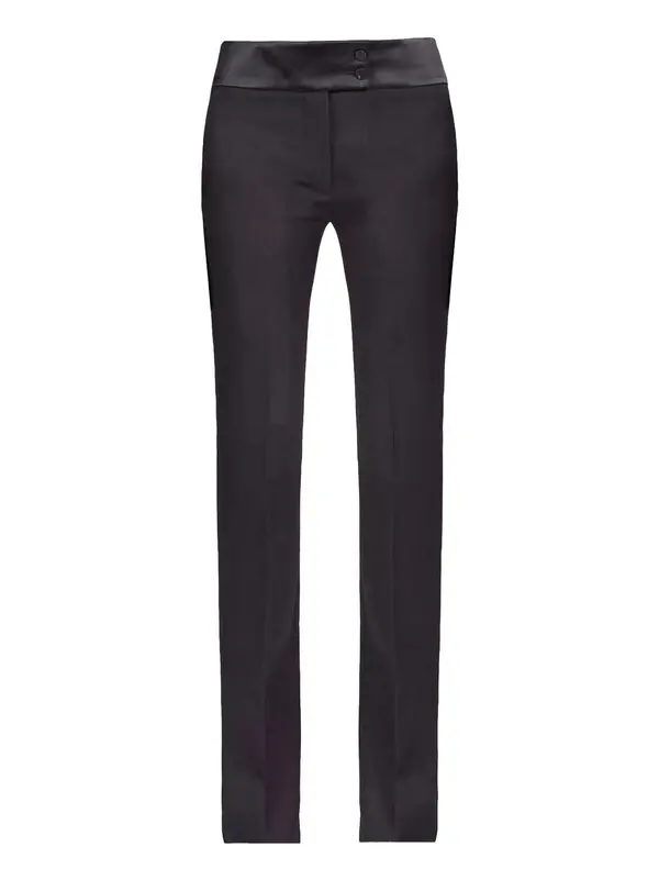 FERRAGAMO Tuxedo Straight-leg Tailored Trousers - Black