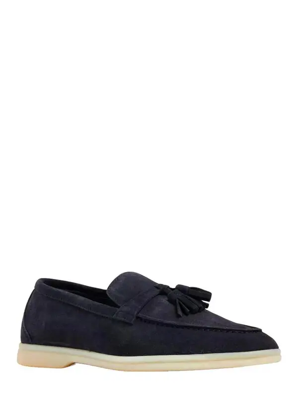SCAROSSO Leandra Suede Loafers - Blue
