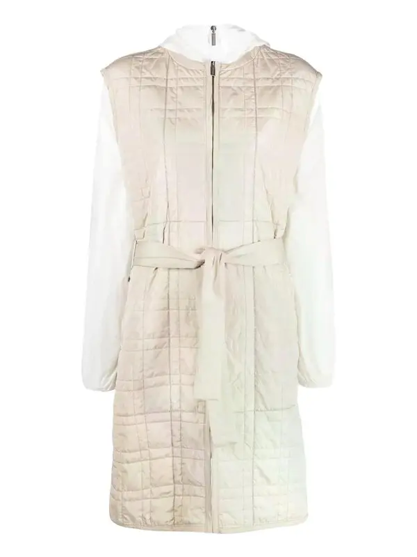 Fabiana Filippi Two-tone Hooded Coat - Neutrals