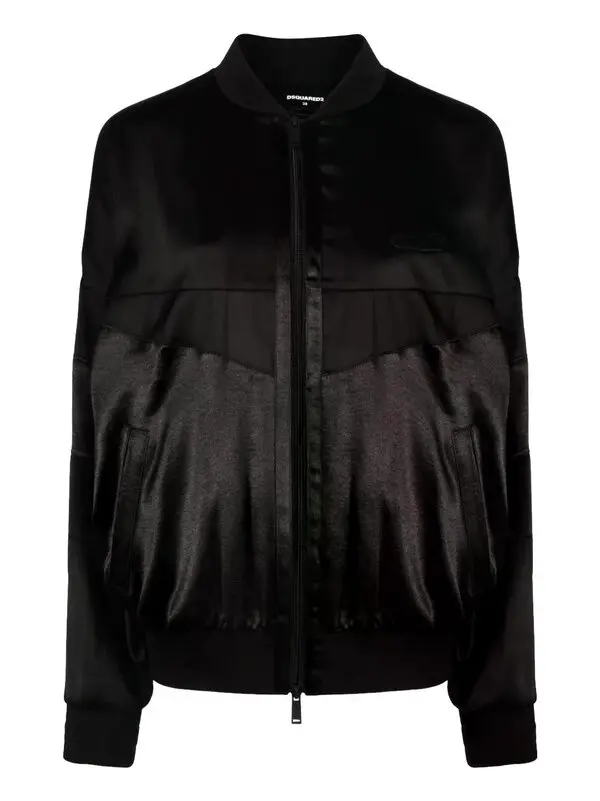 Dsquared2 Shine-effect Bomber Jacket - Black
