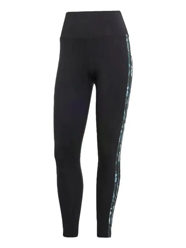 Adidas 3-stripes Floral Leggings - Black