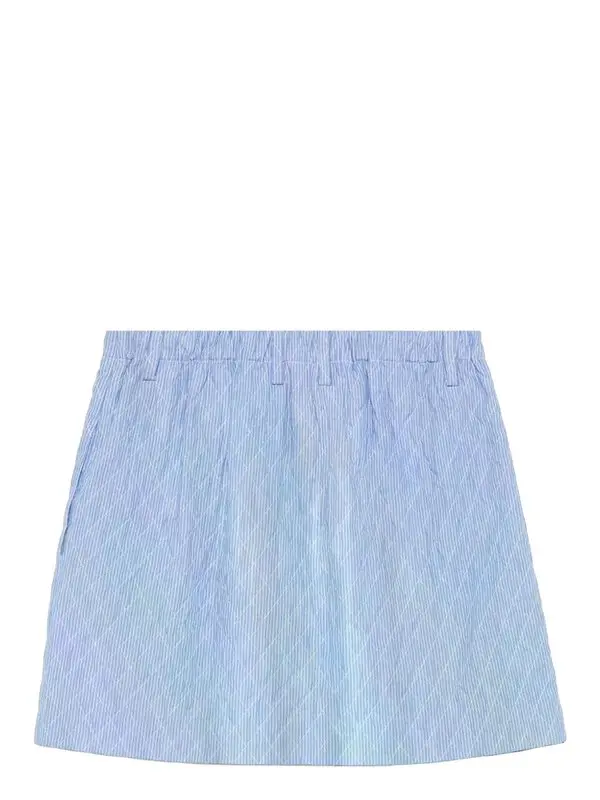 N°21 Striped Quilted Mini Skirt - Blue