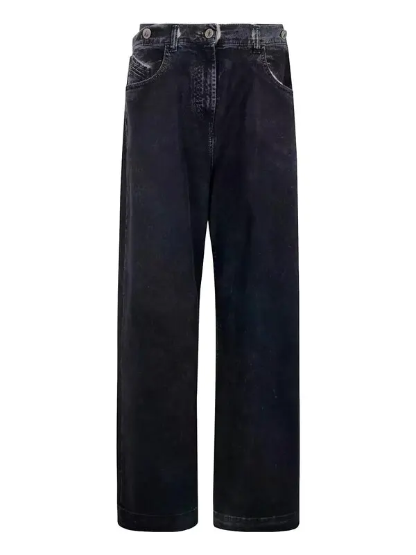 Attico Double Waistband Baggy Jeans - Blue
