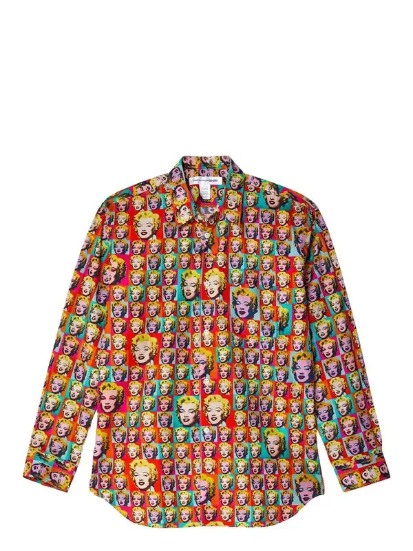 Comme Des Garçons Graphic-print Cotton Shirt - Red