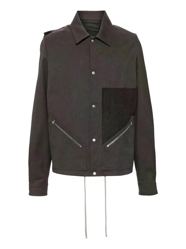 Rick Owens Tour Snap Front Jacket - Brown