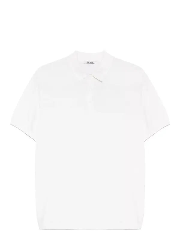 KANGRA Fine-knit Polo Shirt - Neutrals