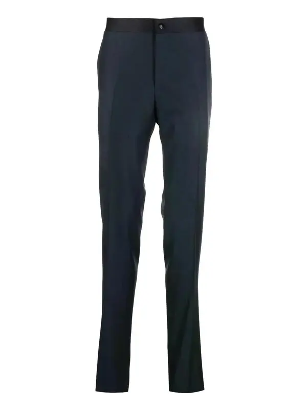 Canali Tailored Wool Trousers - Blue