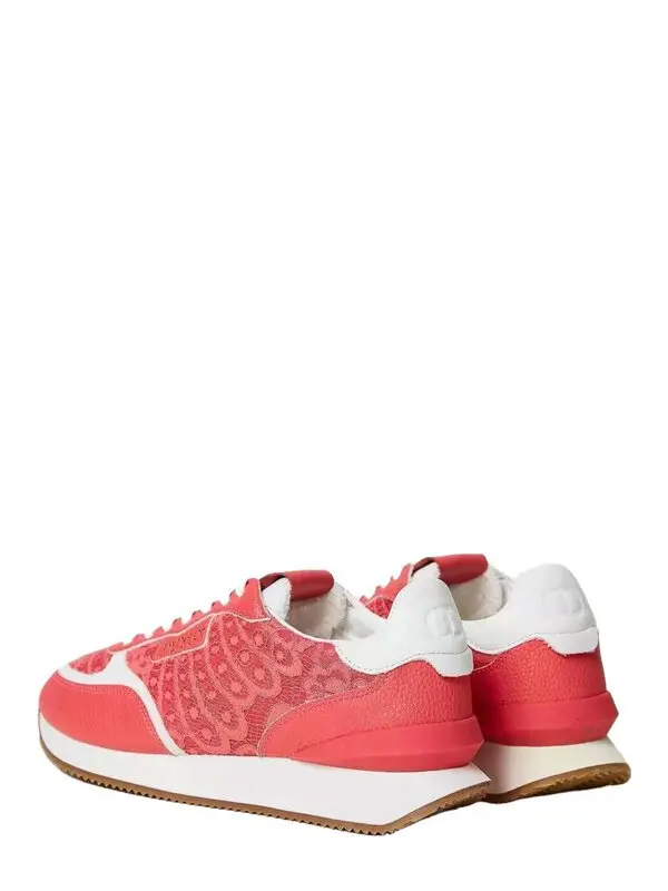 TWINSET Lace Panelled Sneakers - Red