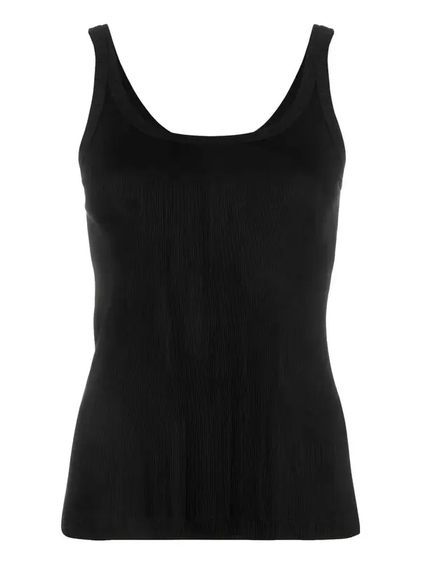 Dolce & Gabbana Cotton Ribbed Tank Top - Black