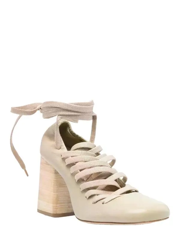 LEMAIRE 90mm Lace-up Pumps - Neutrals