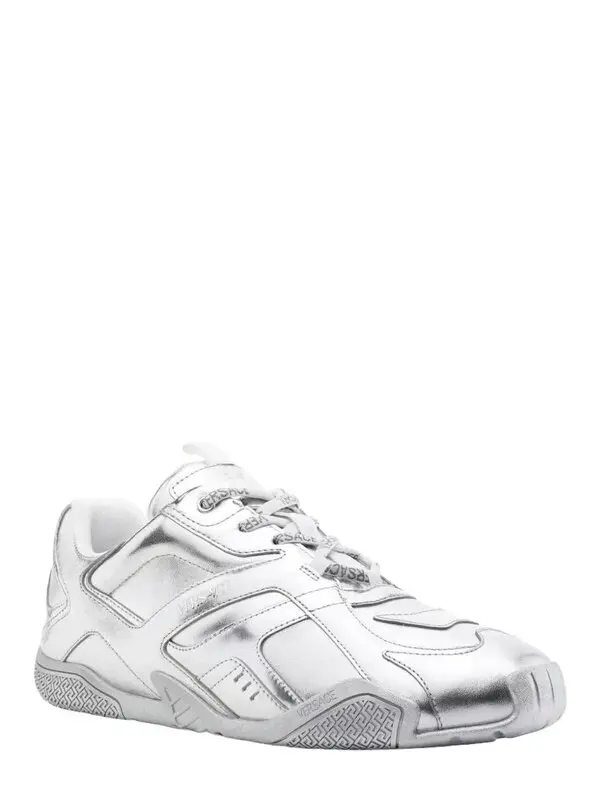 Versace Galaxia Metallic Sneakers - Silver