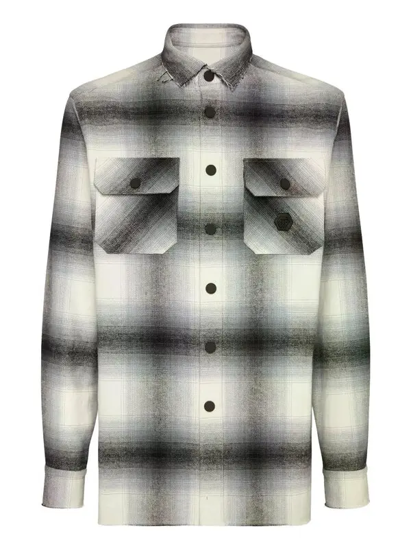 Philipp Plein Plaid Overshirt - Neutrals