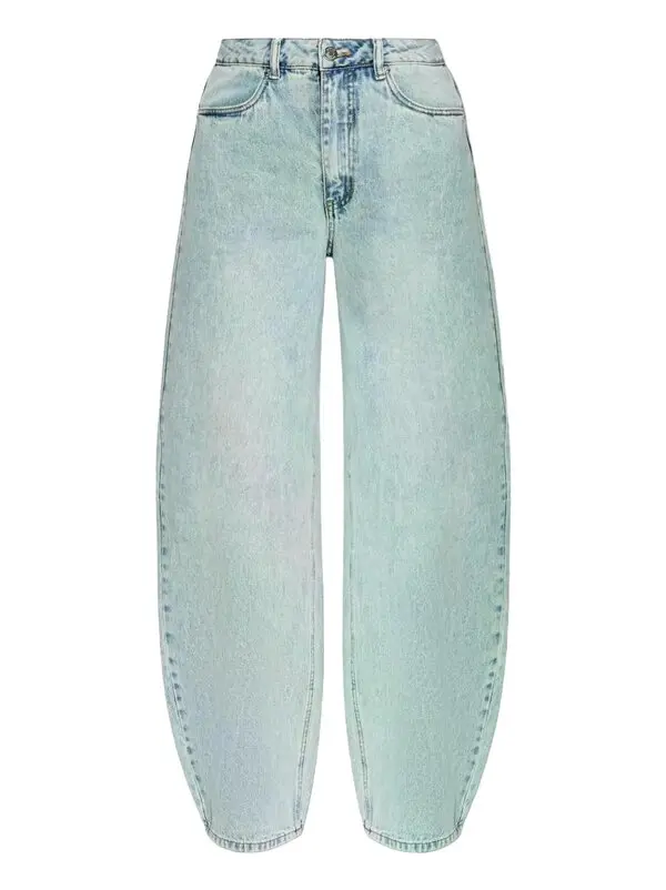 GESTUZ Logo Patch Jeans - Blue