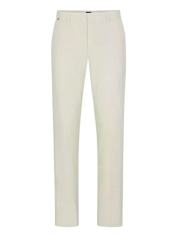 BOSS Mid-rise Slim-cut Trousers - Neutrals