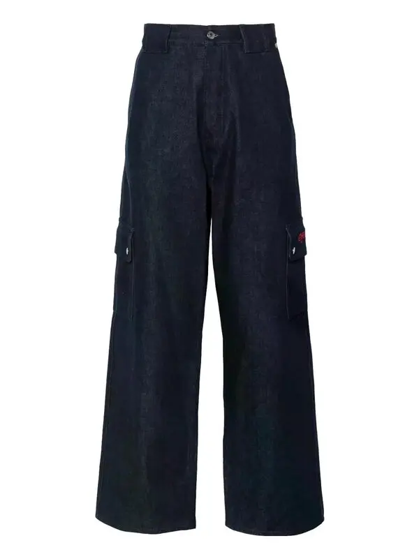 Off-White Script Cargo Jeans - Blue