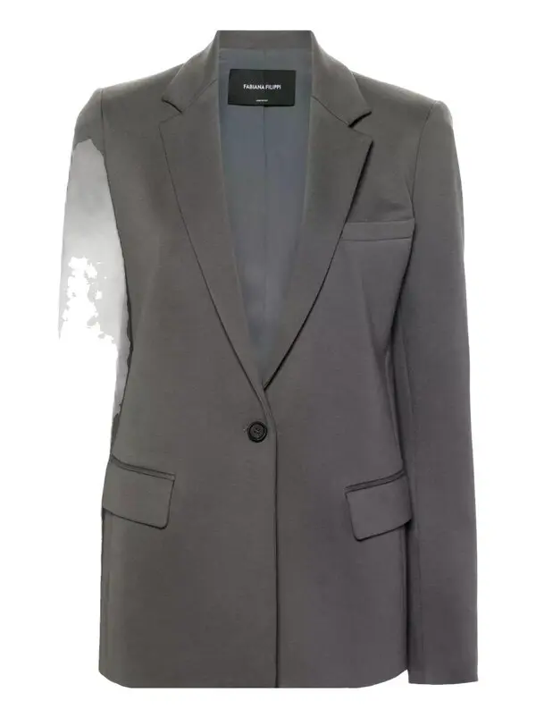 Fabiana Filippi Single-breasted Blazer - Grey