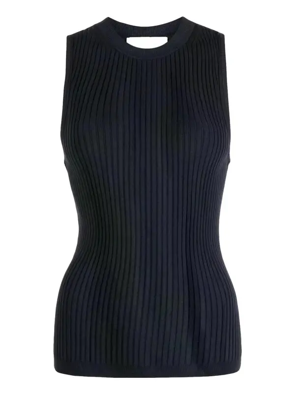 3.1 Phillip Lim Ribbed Knit Sleeveless Top - Blue