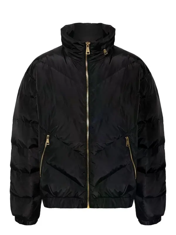 Versace Logo-print Padded Jacket - Black