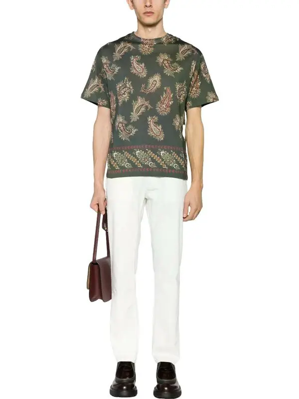 Etro Paisley-print Cotton Shirt - Green