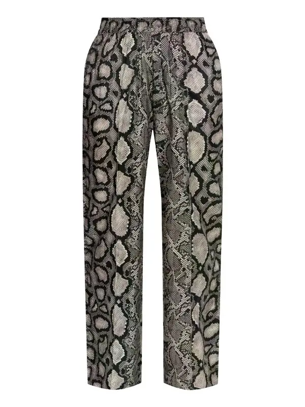 ALLSAINTS Charli Snakeskin Print Trousers - Grey