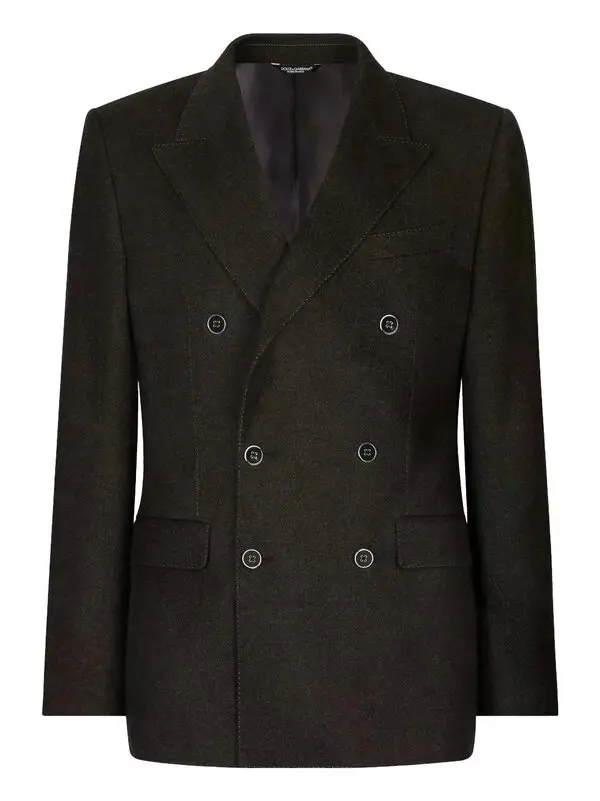 Dolce & Gabbana Sicilia-fit Double-breasted Blazer - Grey