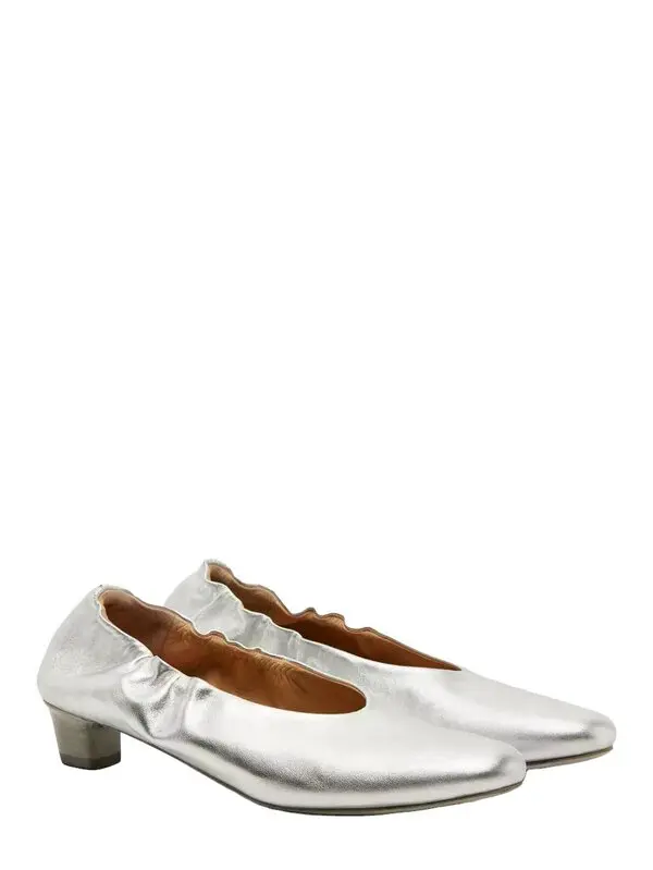 Marsèll Scia Leather Pumps With Gathered Detailing - Grey