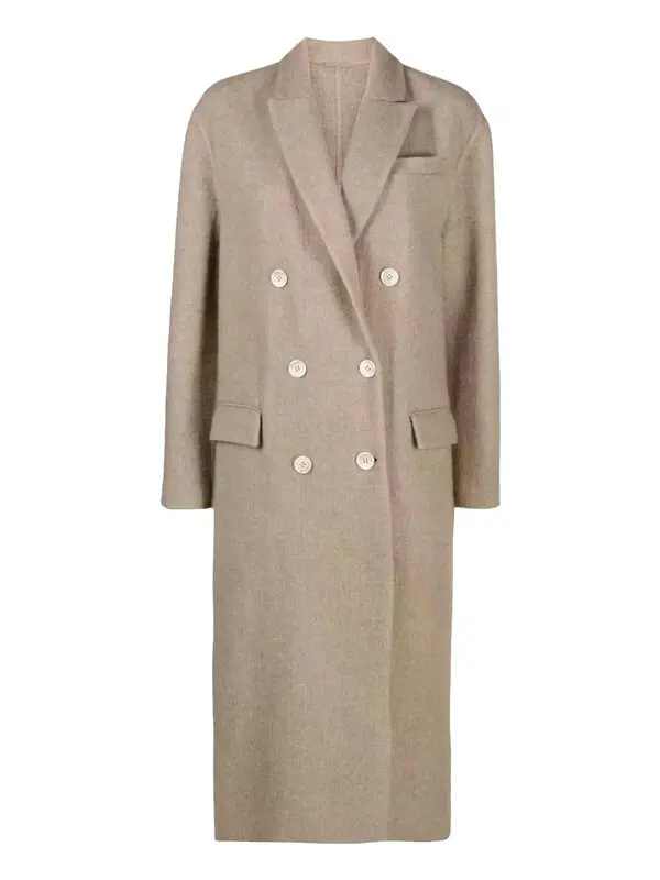 Brunello Cucinelli Double-breasted Cashmere Coat - Neutrals