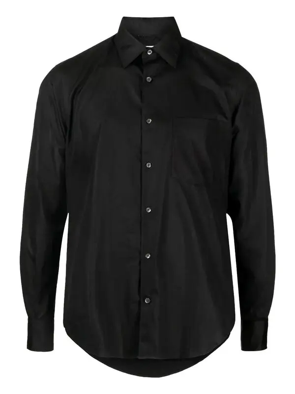 Aspesi Slim-cut Cotton Shirt - Black